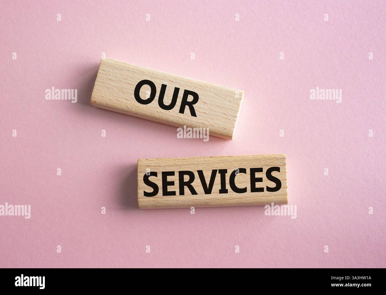 Our services symbol. Concept words Our services on wooden blocks ...