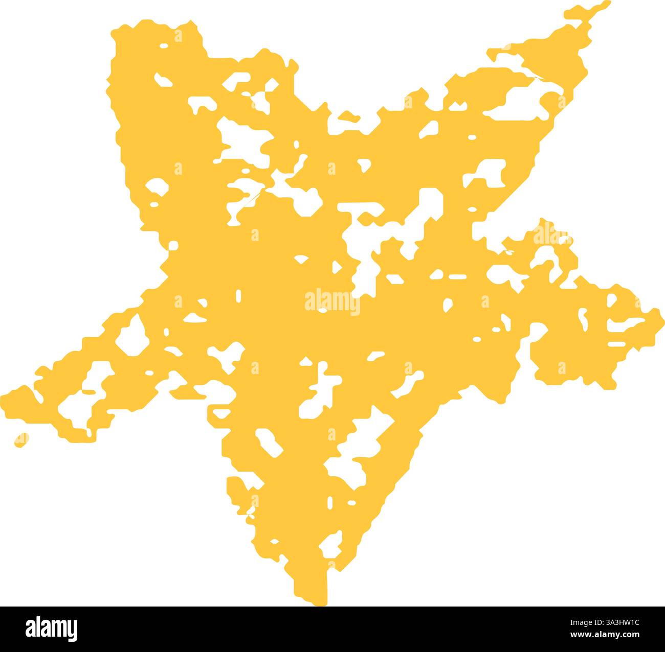 Gold chalk drawing star. Shine or sparkle doodle element. Children ...