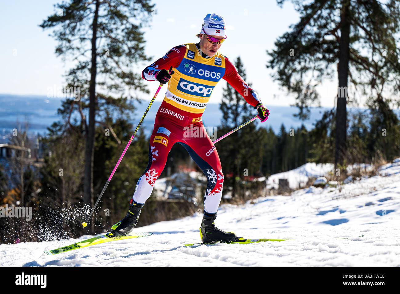 250316 Johannes Høsflot Klæbo of Norway competes in men’s 10 km ...