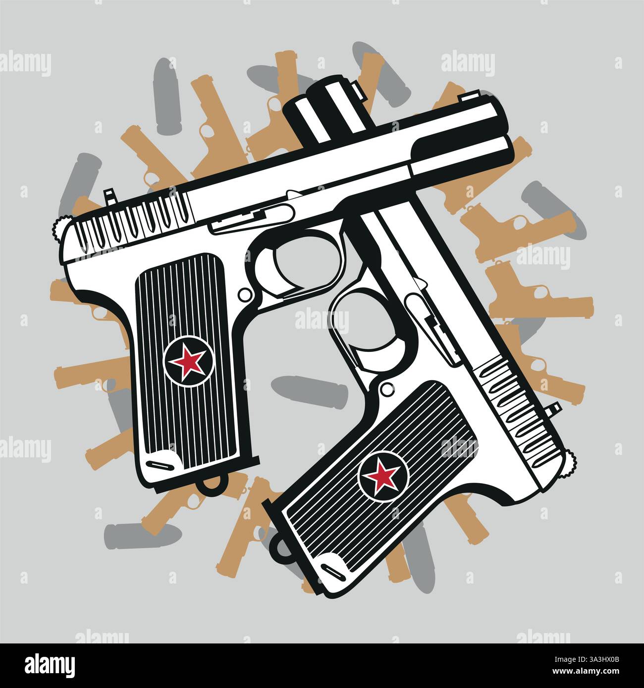 Old soviet russian pistol TT, world war 2 handgun and Target Stock ...