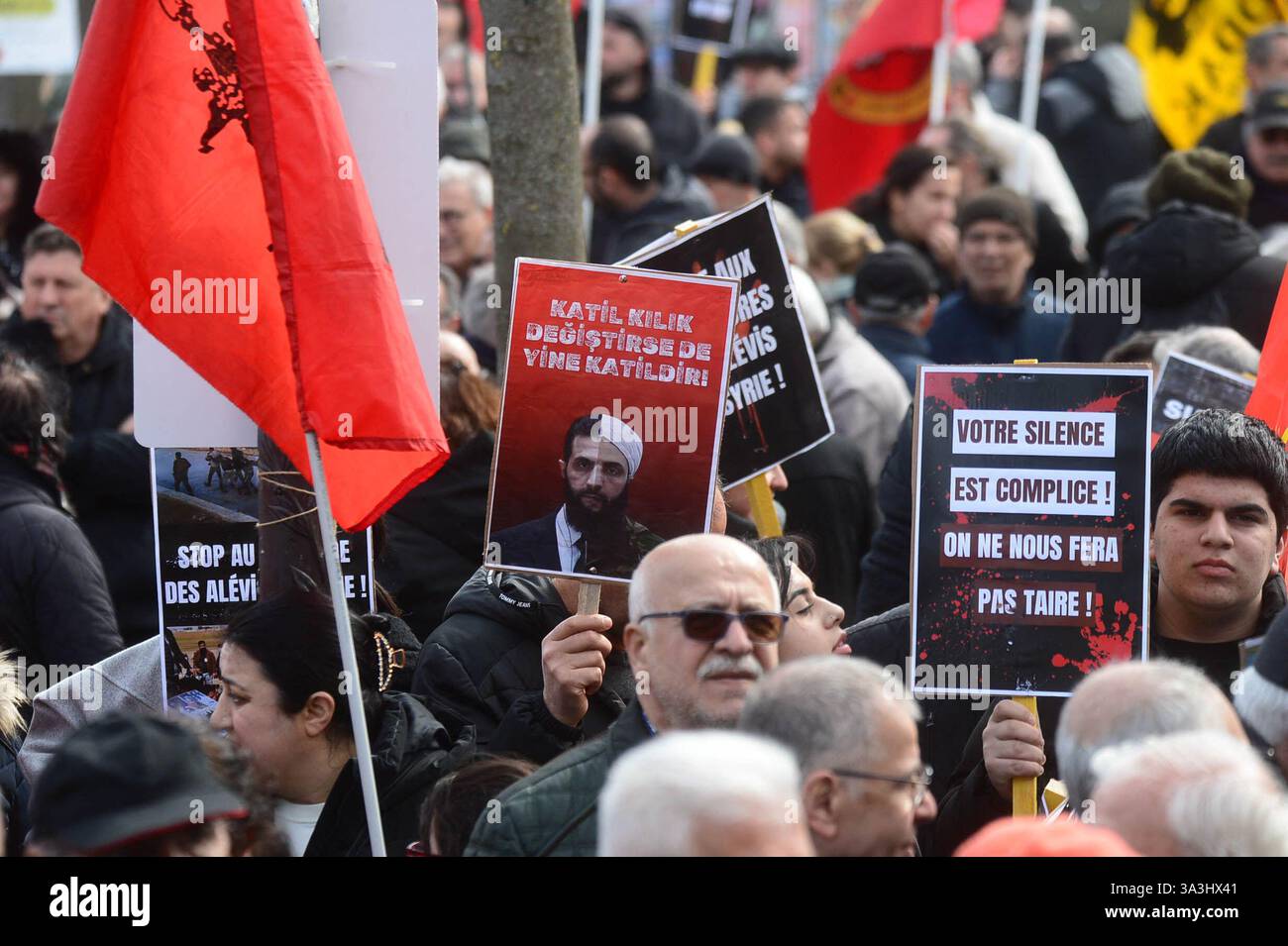 Paris, France. 15th Mar, 2025. Rally in support of the Alawite ...