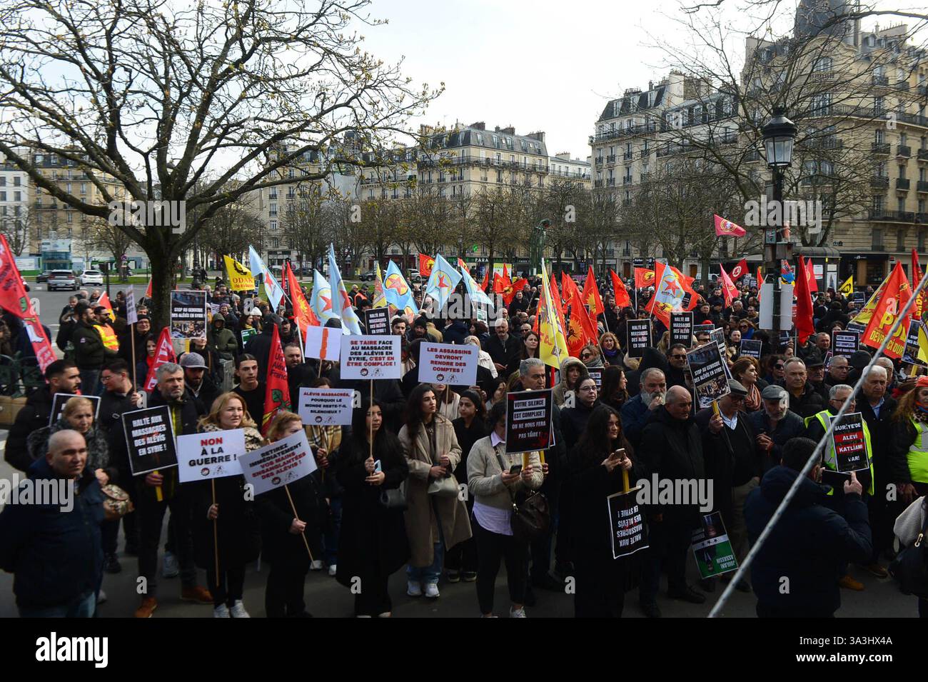 Paris, France. 15th Mar, 2025. Rally in support of the Alawite ...