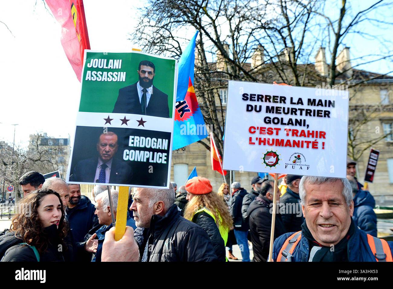 Paris, France. 15th Mar, 2025. Rally in support of the Alawite ...