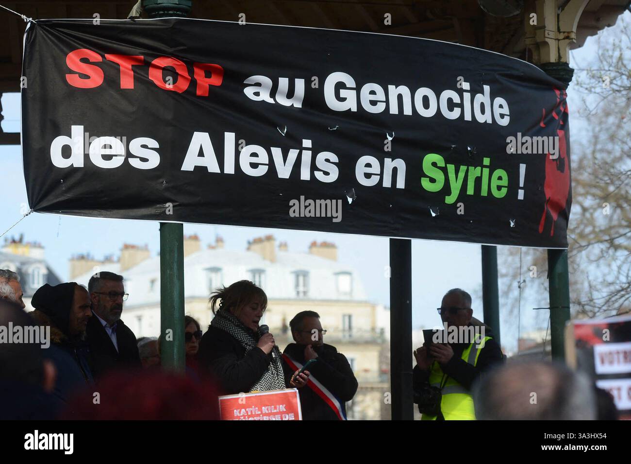 Paris, France. 15th Mar, 2025. Rally in support of the Alawite ...