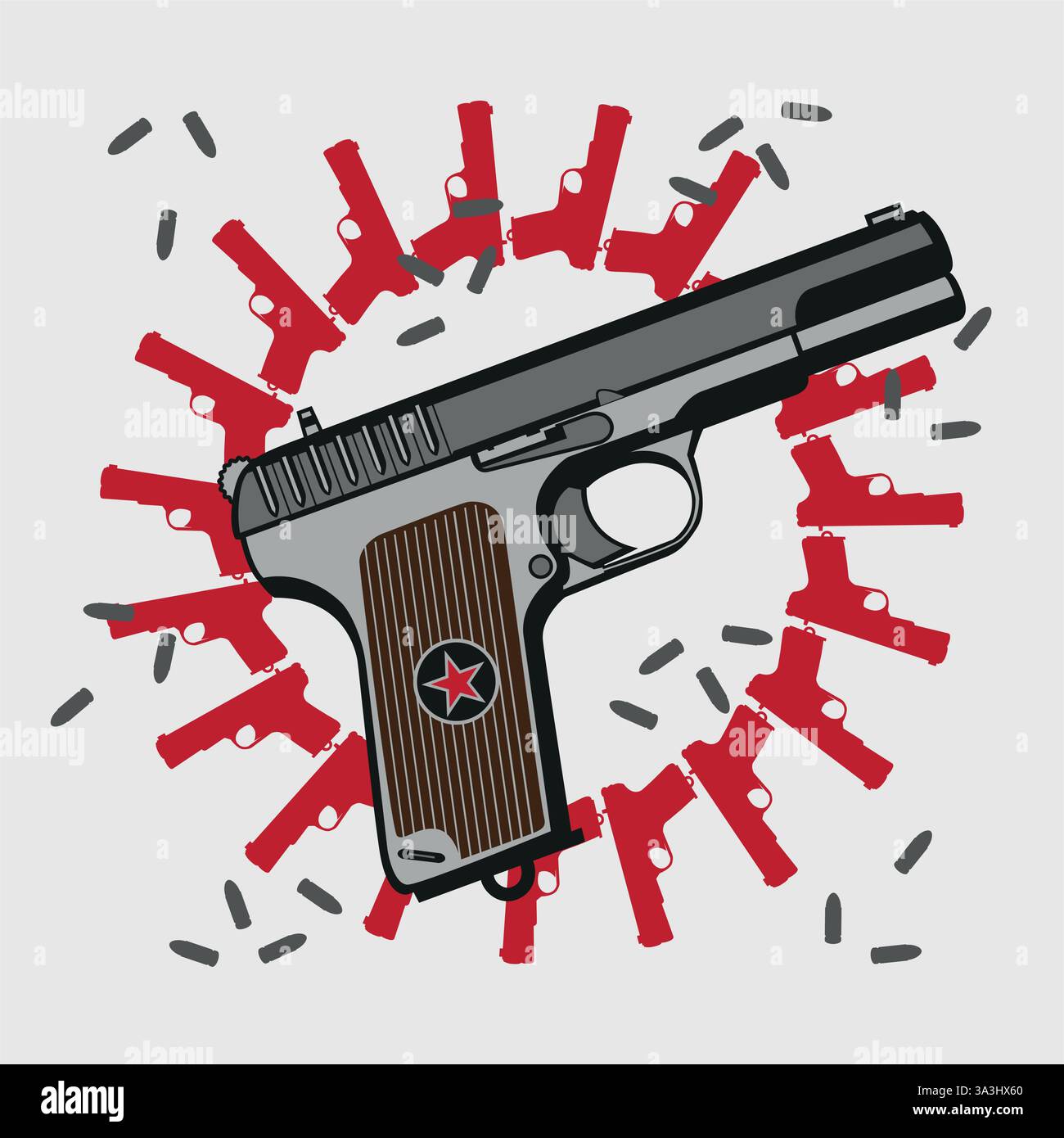 Old soviet russian pistol TT, world war 2 handgun and Target Stock ...