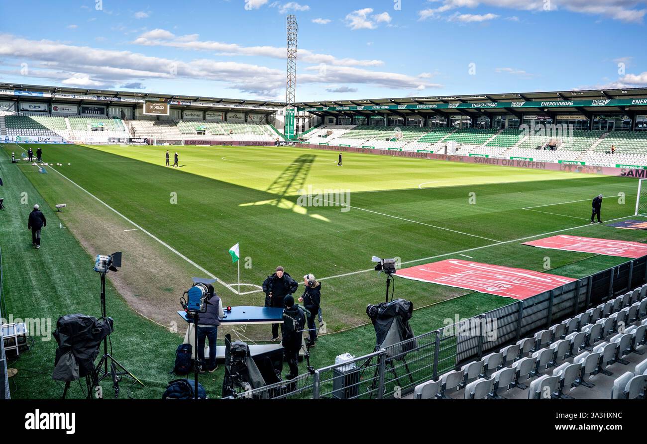Stadium for the Superliga match between Viborg FF and FC Copenhagen at ...