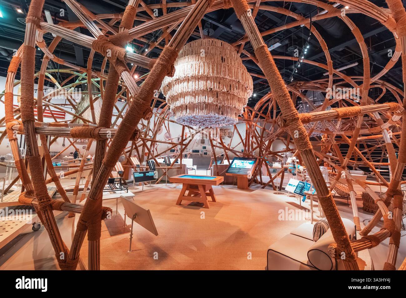 16 January 2025, Abu Dhabi, UAE: Modern museum interior showcasing ...