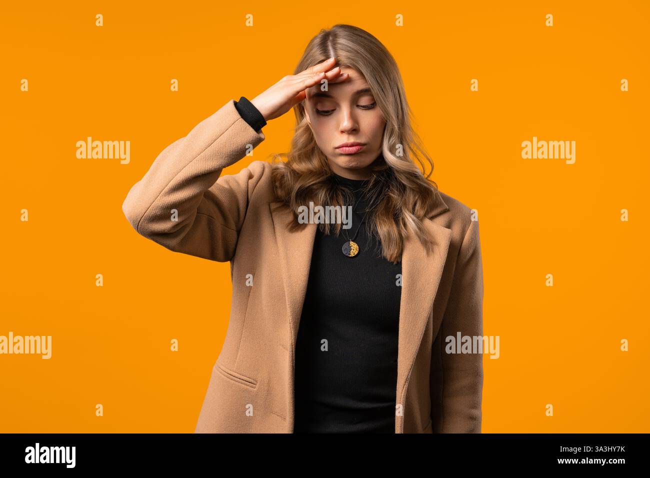 Disappointed Sad Woman, Facepalm Gesture, Like No, Forgot. Unhappy ...