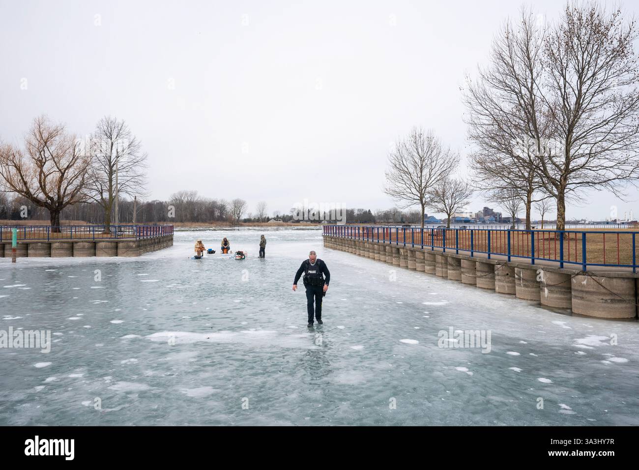 Windsor, Can. 07th Mar, 2025. Const. Ian Smith of the RCMP's Border ...