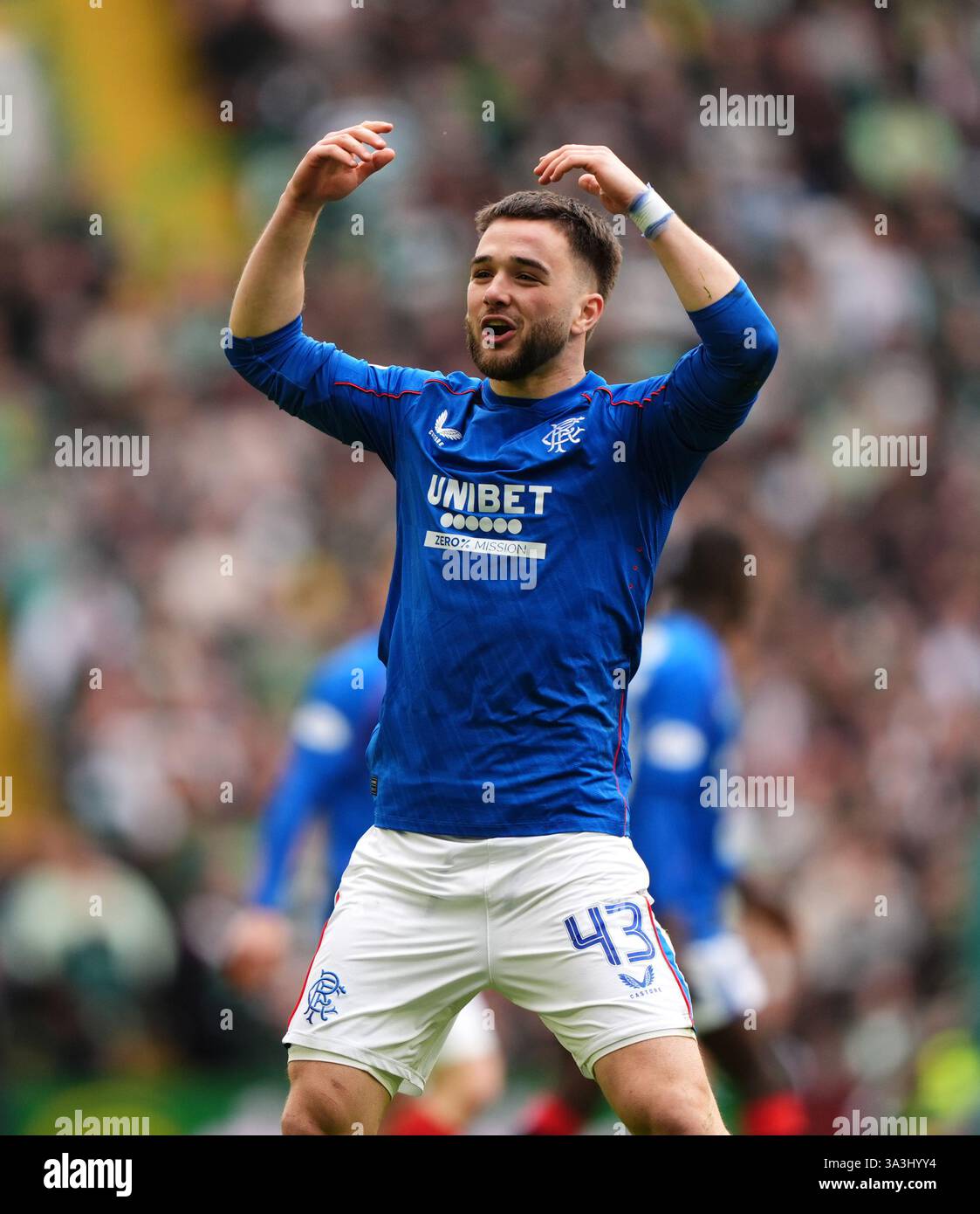 Rangers' Nicolas Raskin celebrates scoring their side's first goal of ...