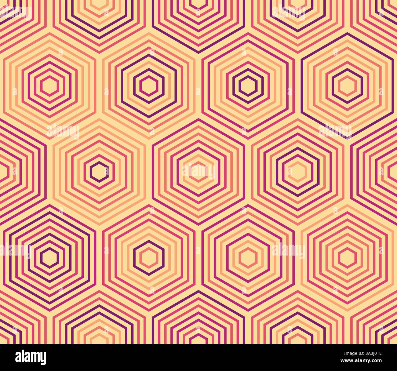Abstract mosaic hexagon shapes background. Stacked hexagons mosaic pattern. Large hexagons ...