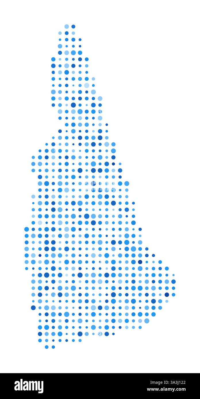 New Hampshire Dot Map. US State Digital Style Shape. New Hampshire ...