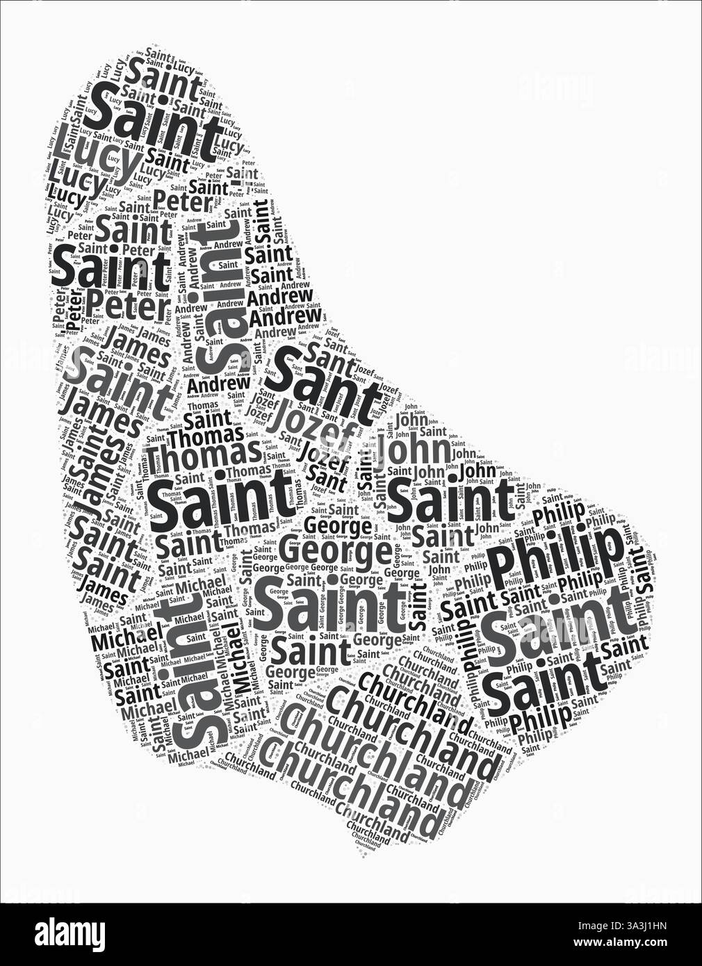 Barbados Text Style Regions. Country region names word clouds in ...