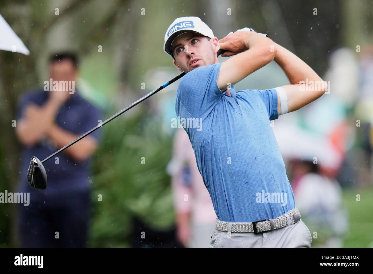 Alex Smalley hits from the sixth tee during the final round of The ...