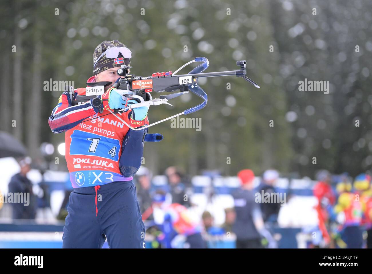 Slovenia, Slovenia. 16th Mar, 2025. Frey Isak NOR during IBU World Cup ...