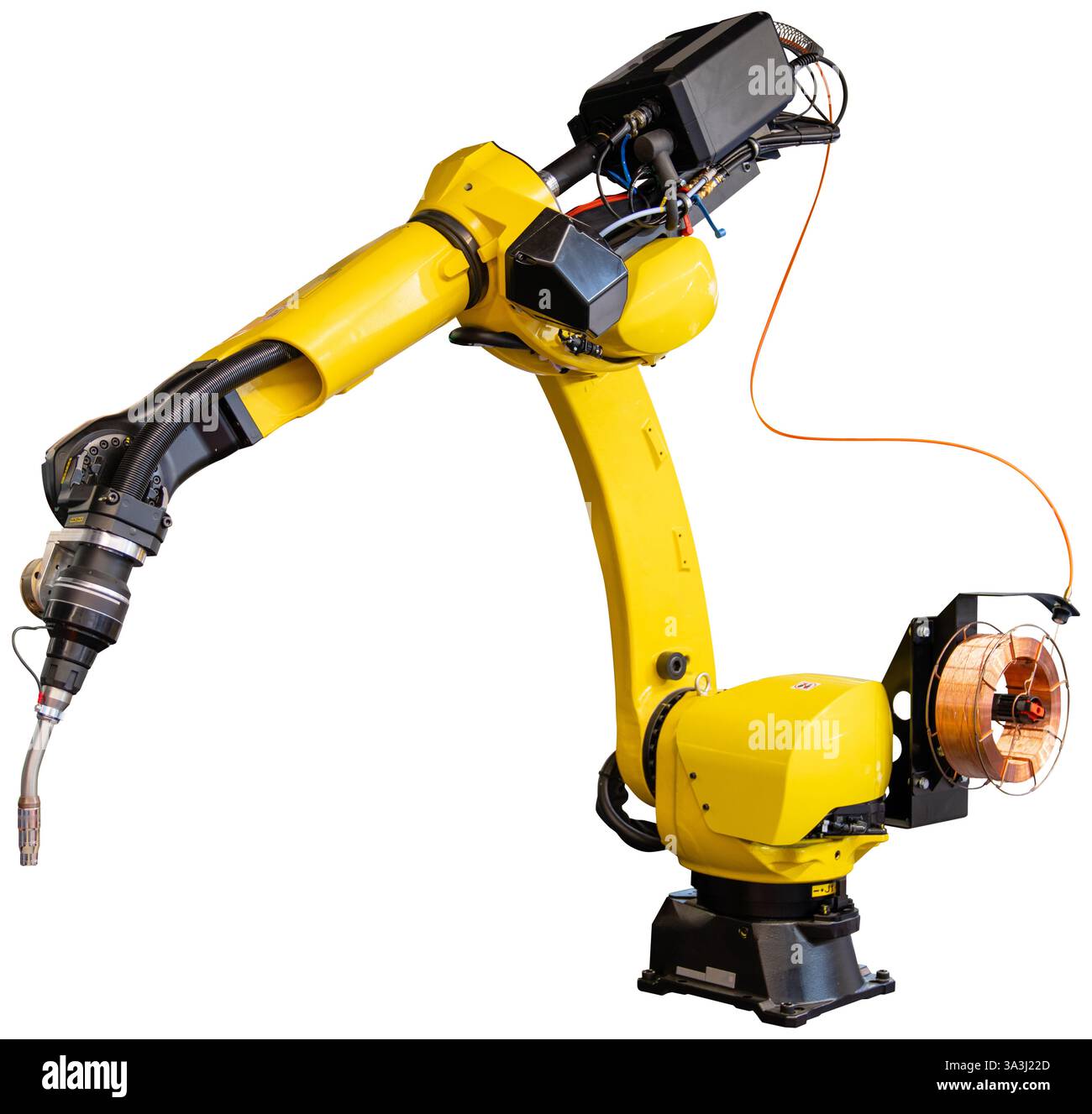 Isolated automatic welding robot arm Stock Photo - Alamy