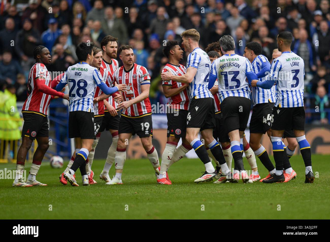 Sheffield, UK. 16th March, 2025. Sheffield Wednesday's Michael Smith ...