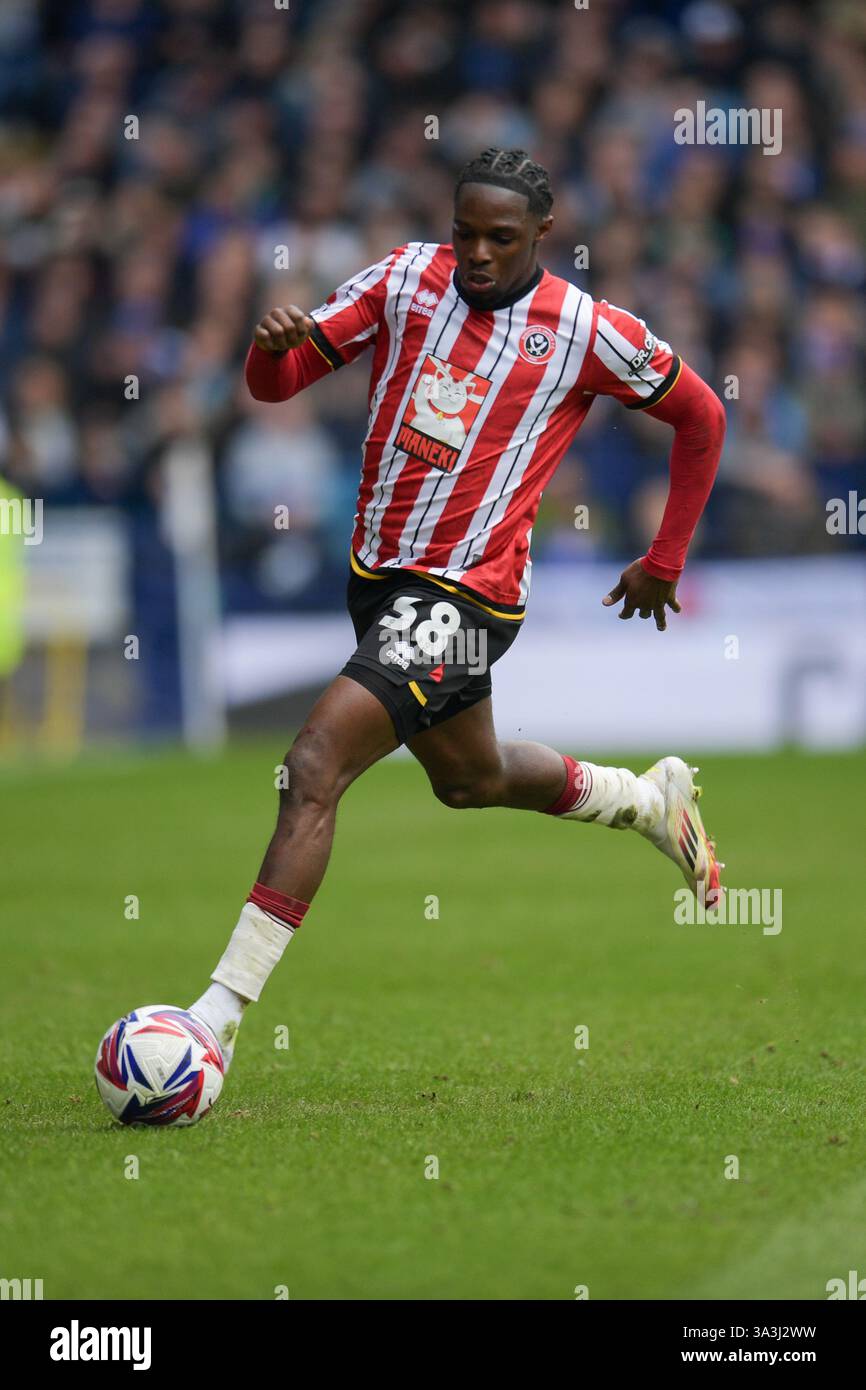 Sheffield, UK. 16th March, 2025. Sheffield United's Femi Seriki during ...