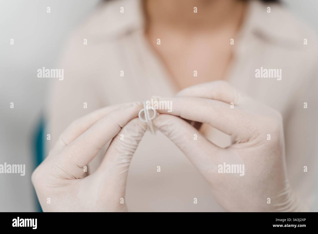 Nasal splints are installed in the nose during septoplasty to correct ...