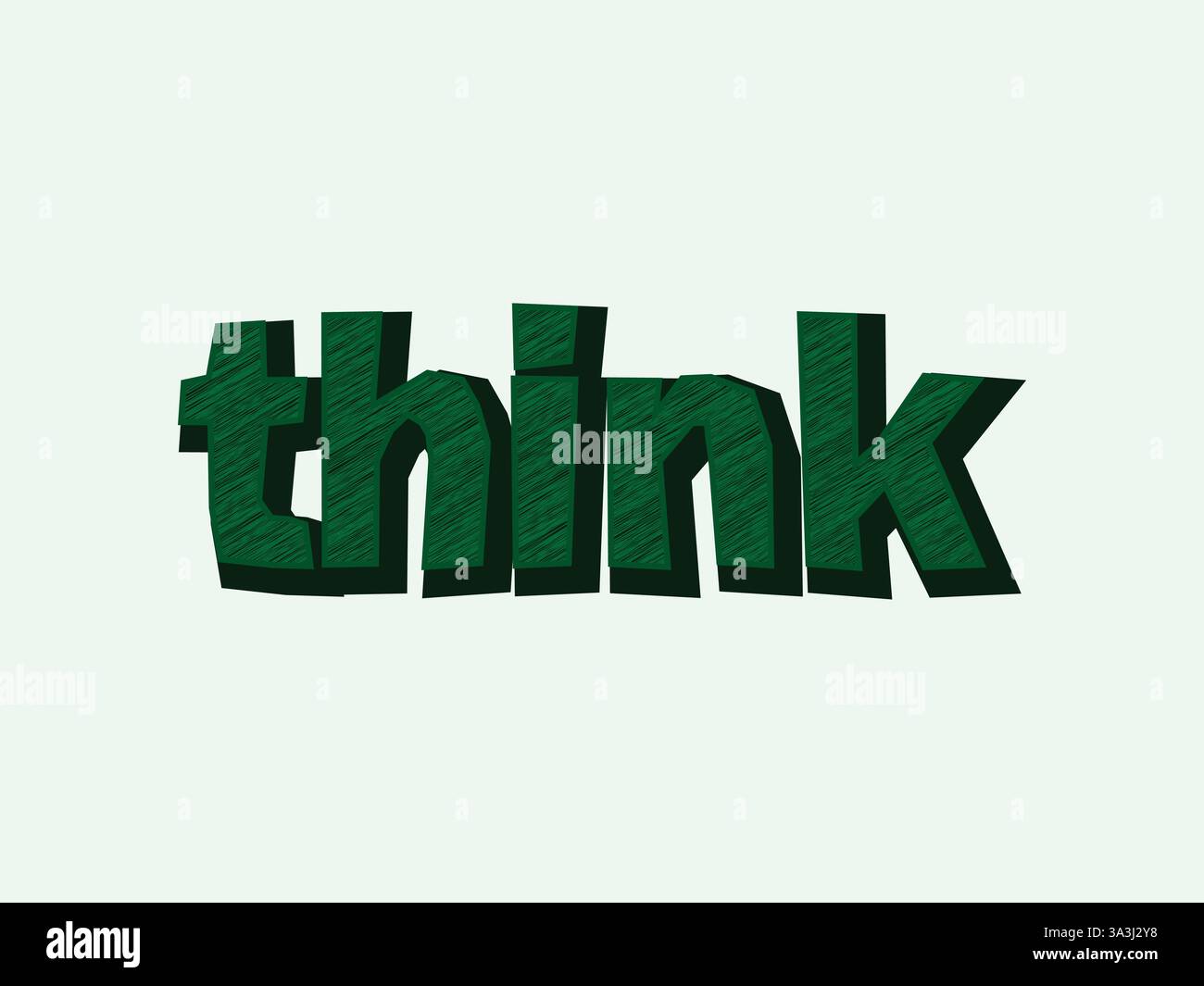 Think typography design lettering illustration Stock Vector Image & Art ...