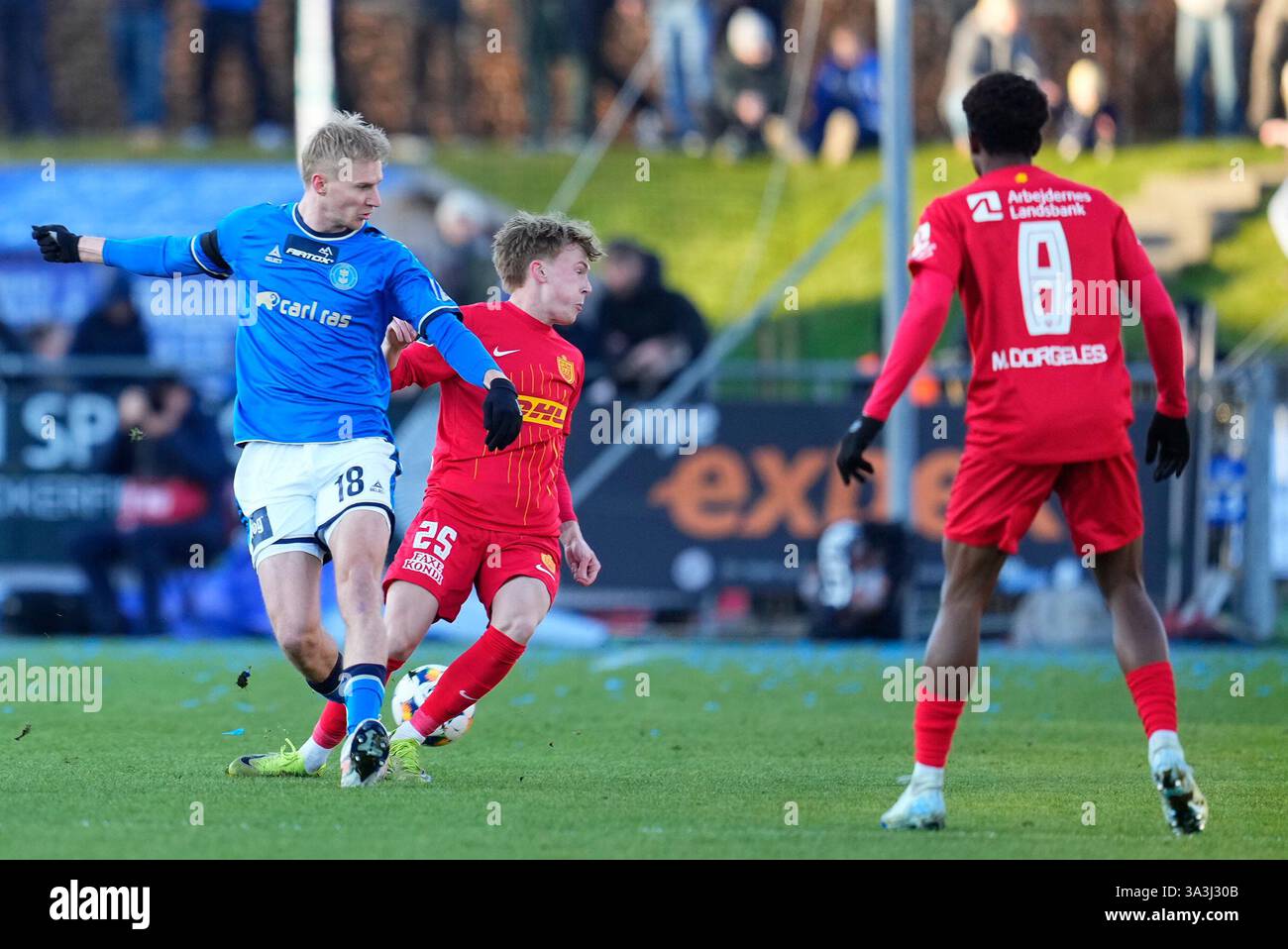 Lyngby, Denmark. 16th Mar, 2025. Superligakampen mellem Lyngby Boldklub ...