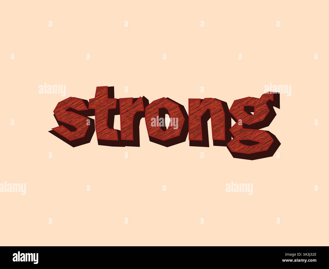 Strong typography design lettering illustration Stock Vector Image ...