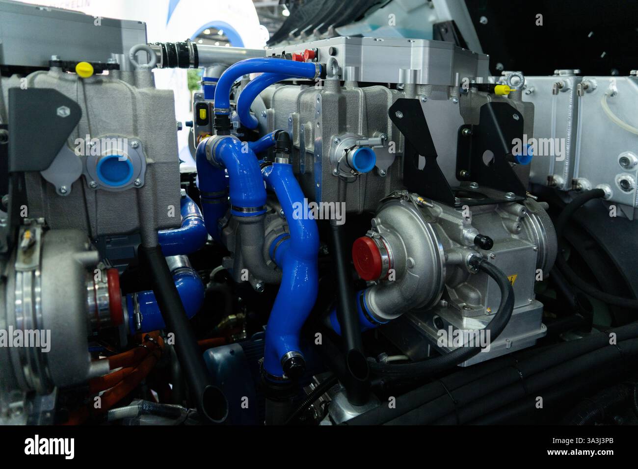 Fuel cell hydrogen truck engine Stock Photo - Alamy