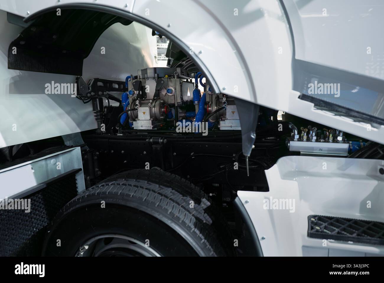 Fuel cell hydrogen truck engine Stock Photo - Alamy