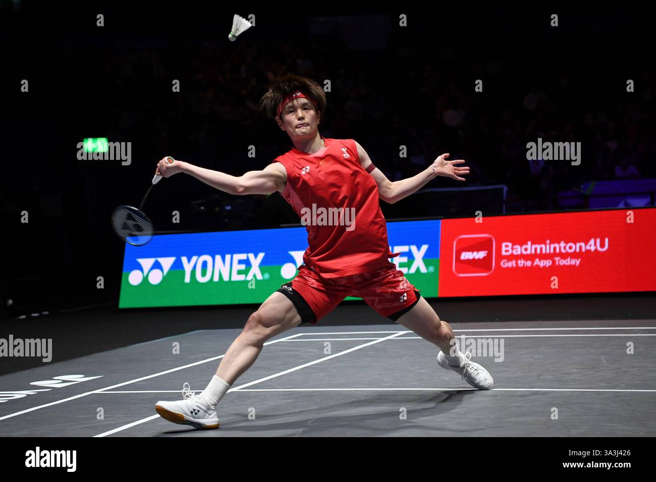 China's Wang Zhi Yi plays against South Korea's Young An Se during the ...