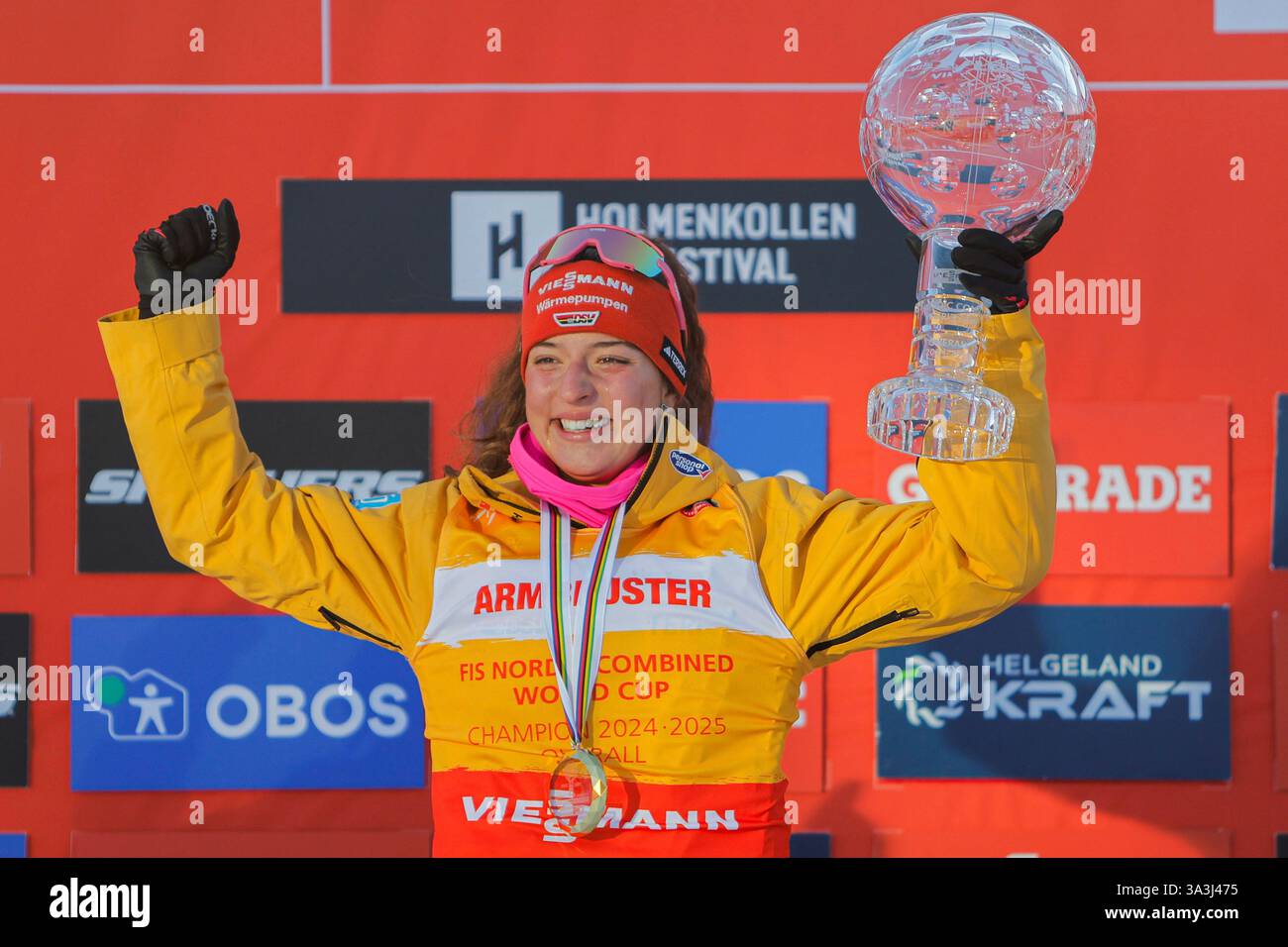 Nathalie Armbruster from Germany takes 1st place in the World Cup combined in Holmenkollen, Oslo ...