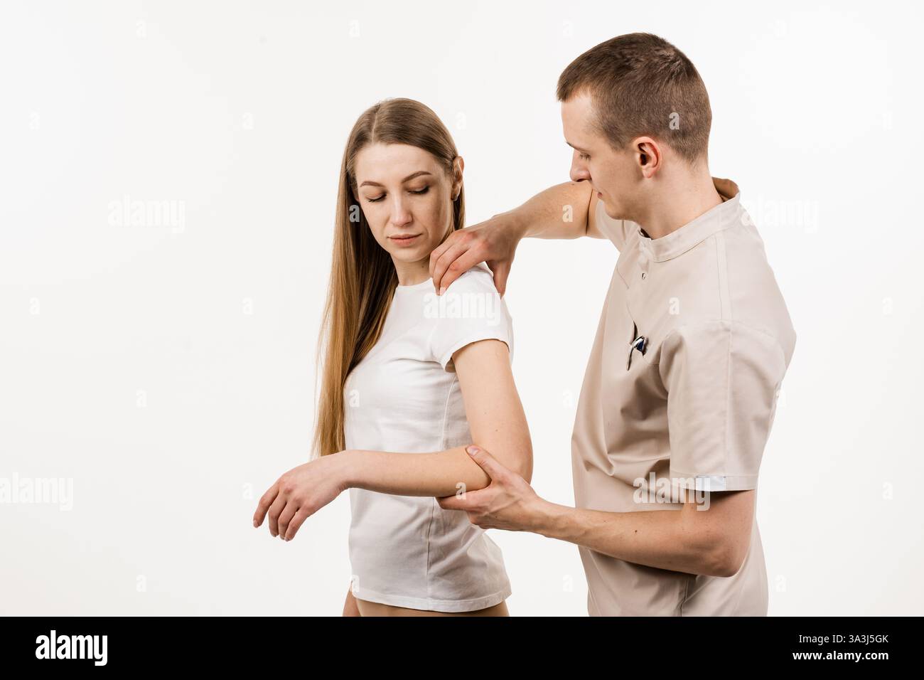 Movement assessment or shoulder joint mobilization. Muscle release ...