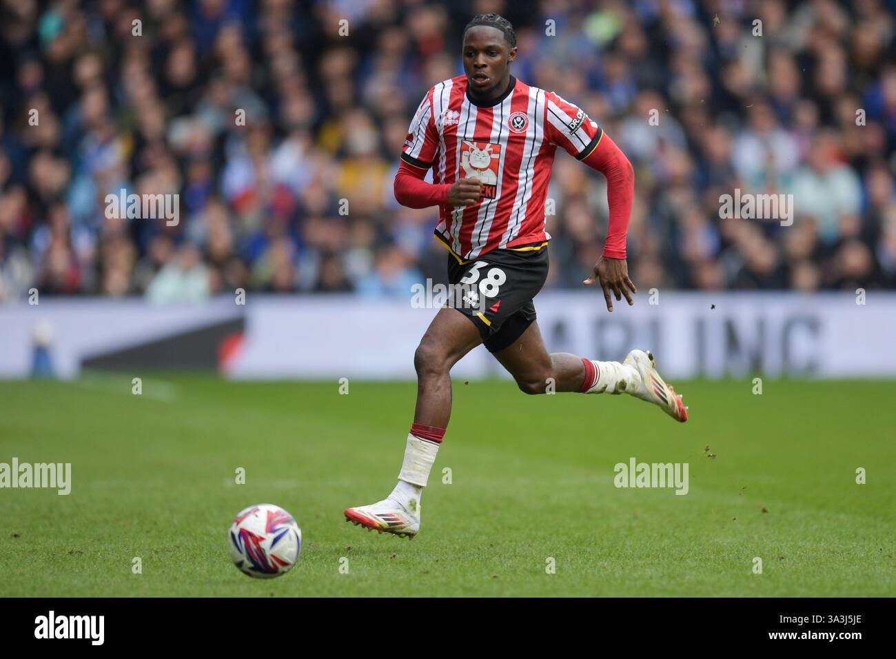 Sheffield, UK. 16th March, 2025. Sheffield United's Femi Seriki during ...