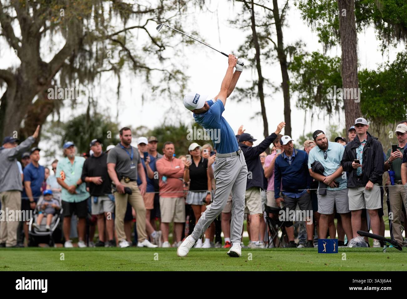 Bud Cauley hits from the eighth tee during the final round of The ...