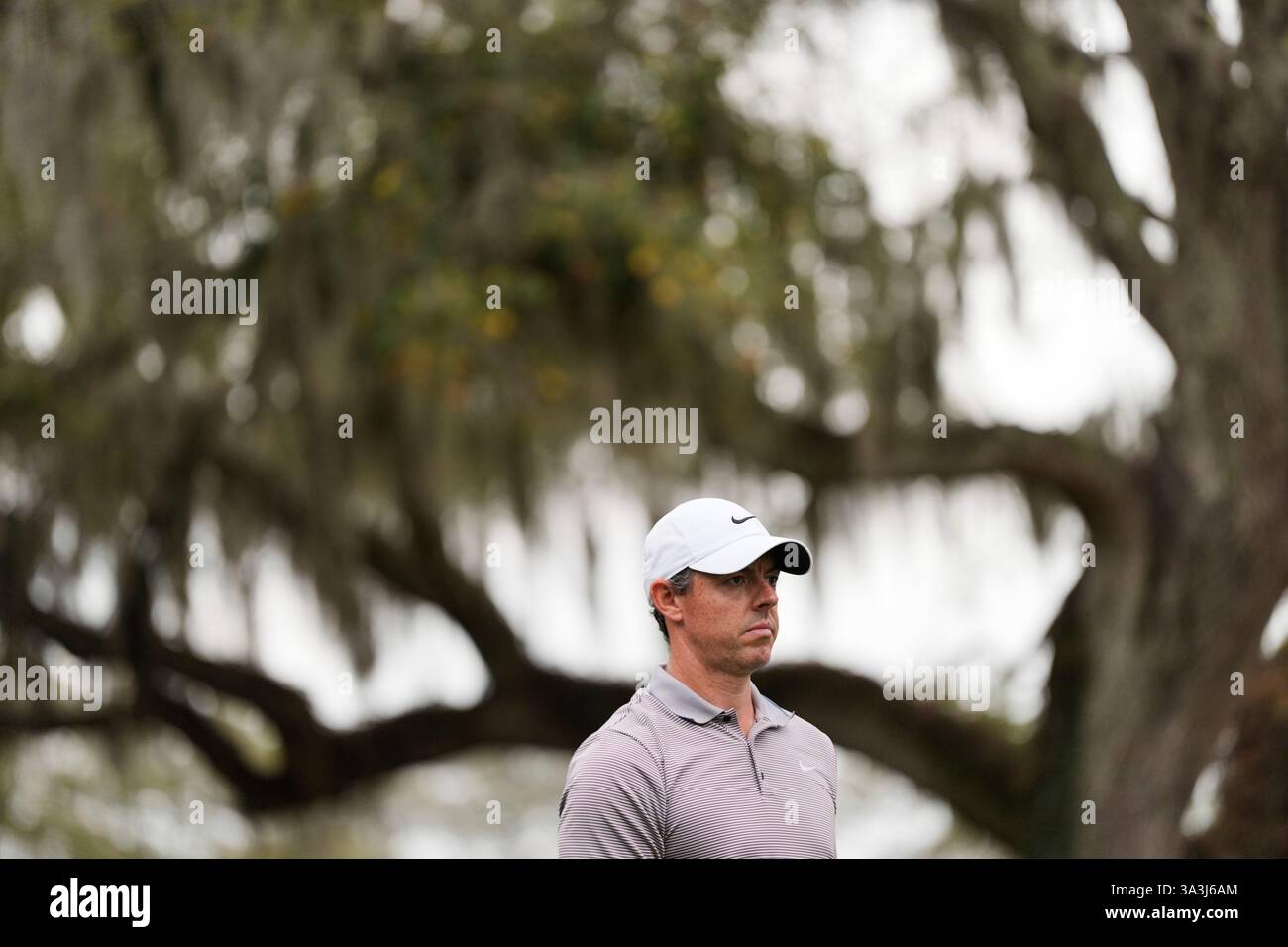 Rory McIlroy, of Northern Ireland, walks to the eighth hole during the ...