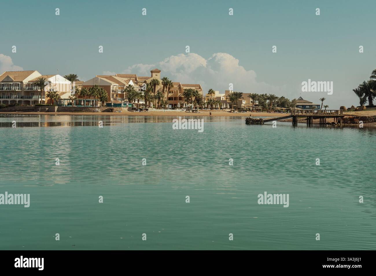 landscape of El Gouna resort on the Egyptian Red Sea near Hurghada ...