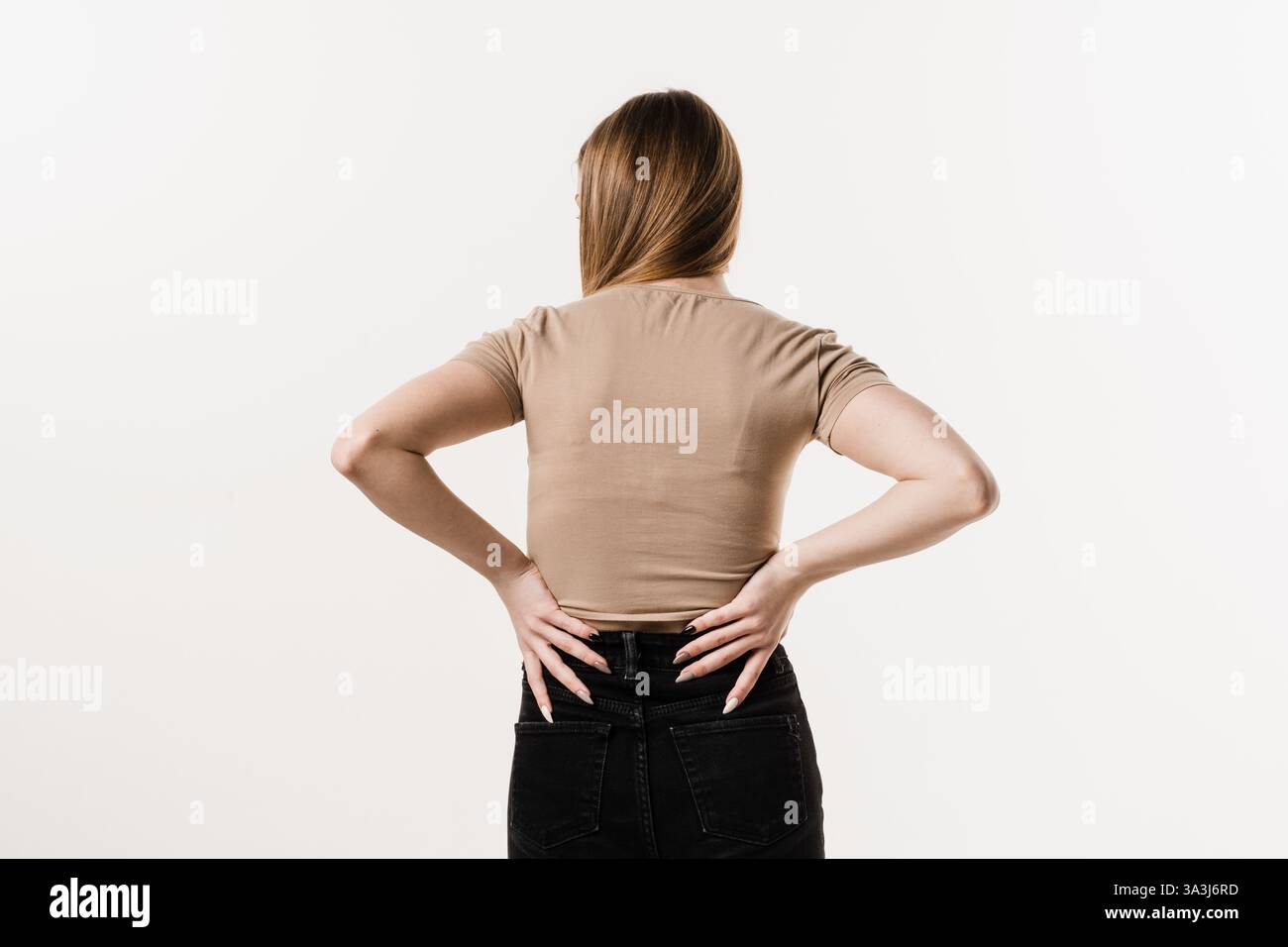 Kidney infection pyelonephritis urinary tract infection. Girl feel ...