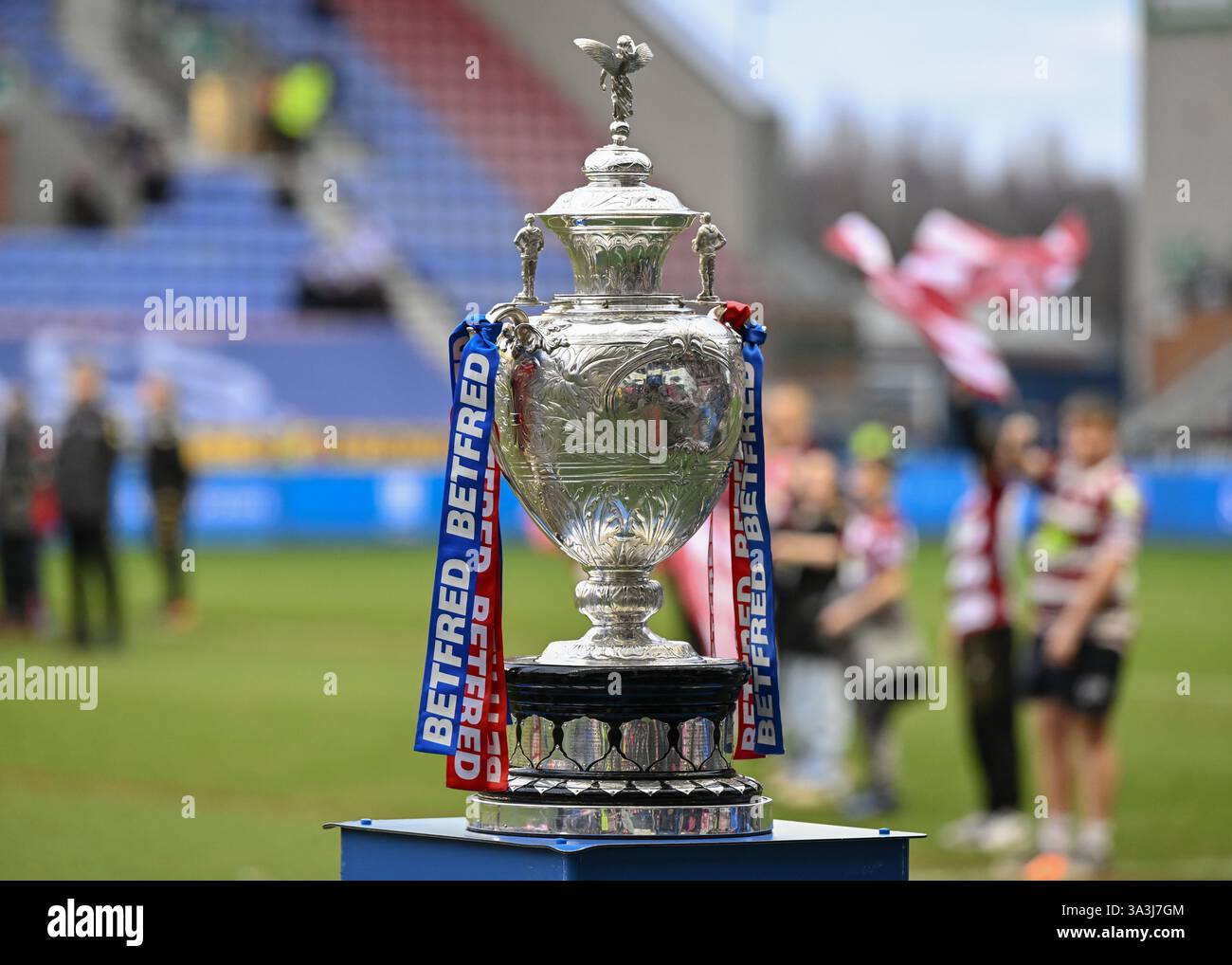 The Betfred Challenge Cup trophy ahead of the Betfred Challenge Cup ...