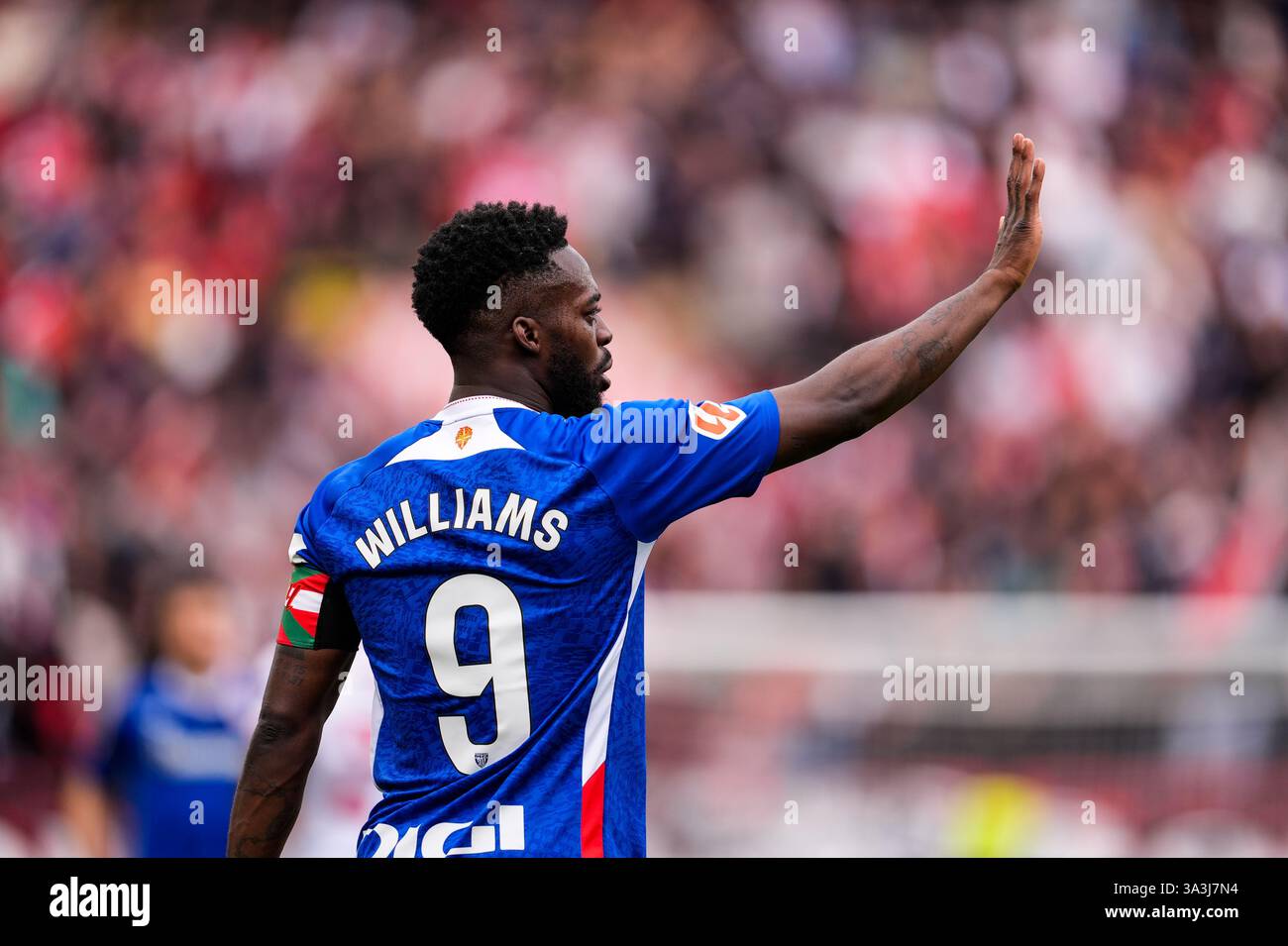 Inaki Williams of Athletic Club gestures during the Spanish league ...
