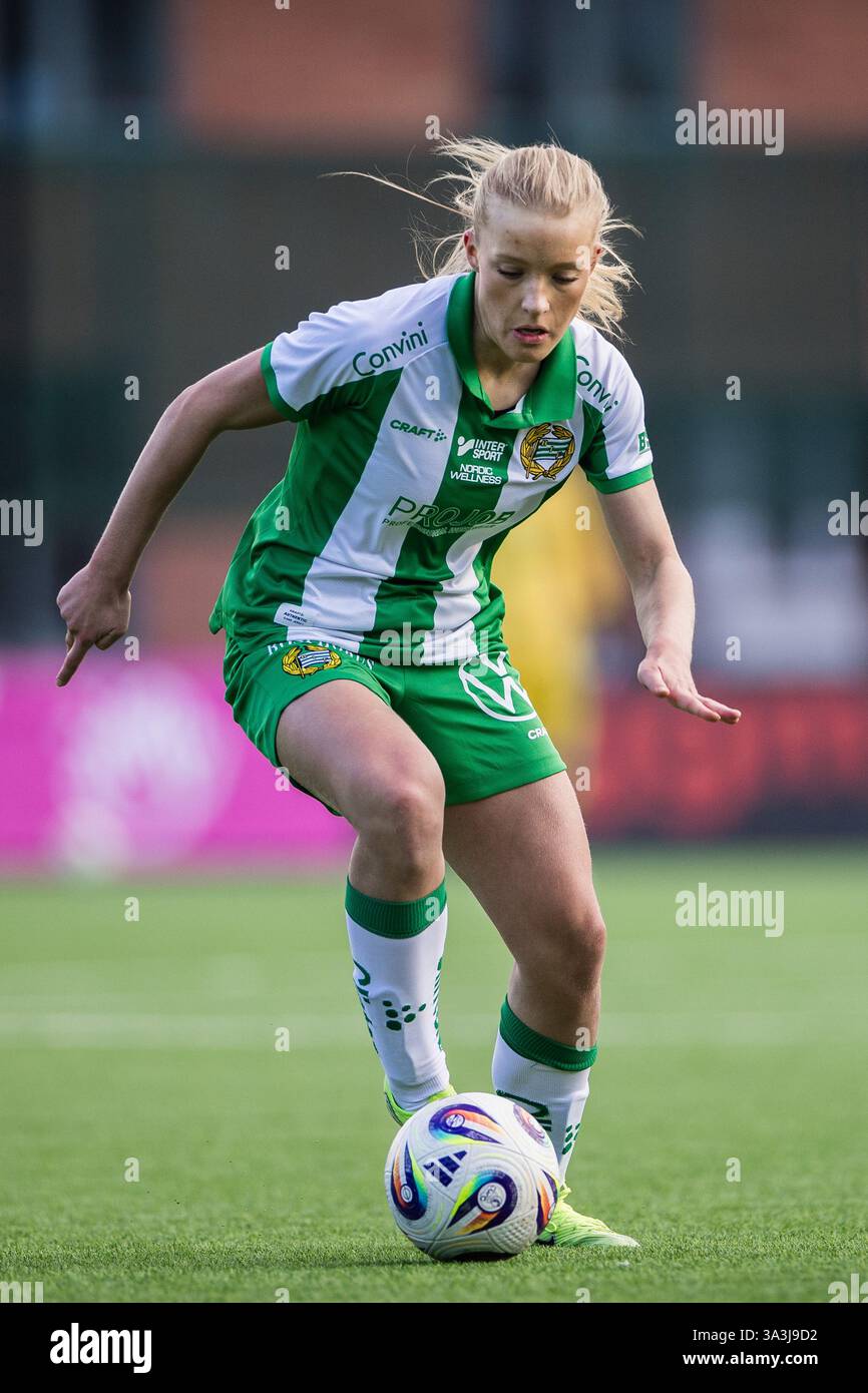 Stockholm, Sverige. 16th Mar, 2025. 250316 Hammarbys Smilla Holmberg ...