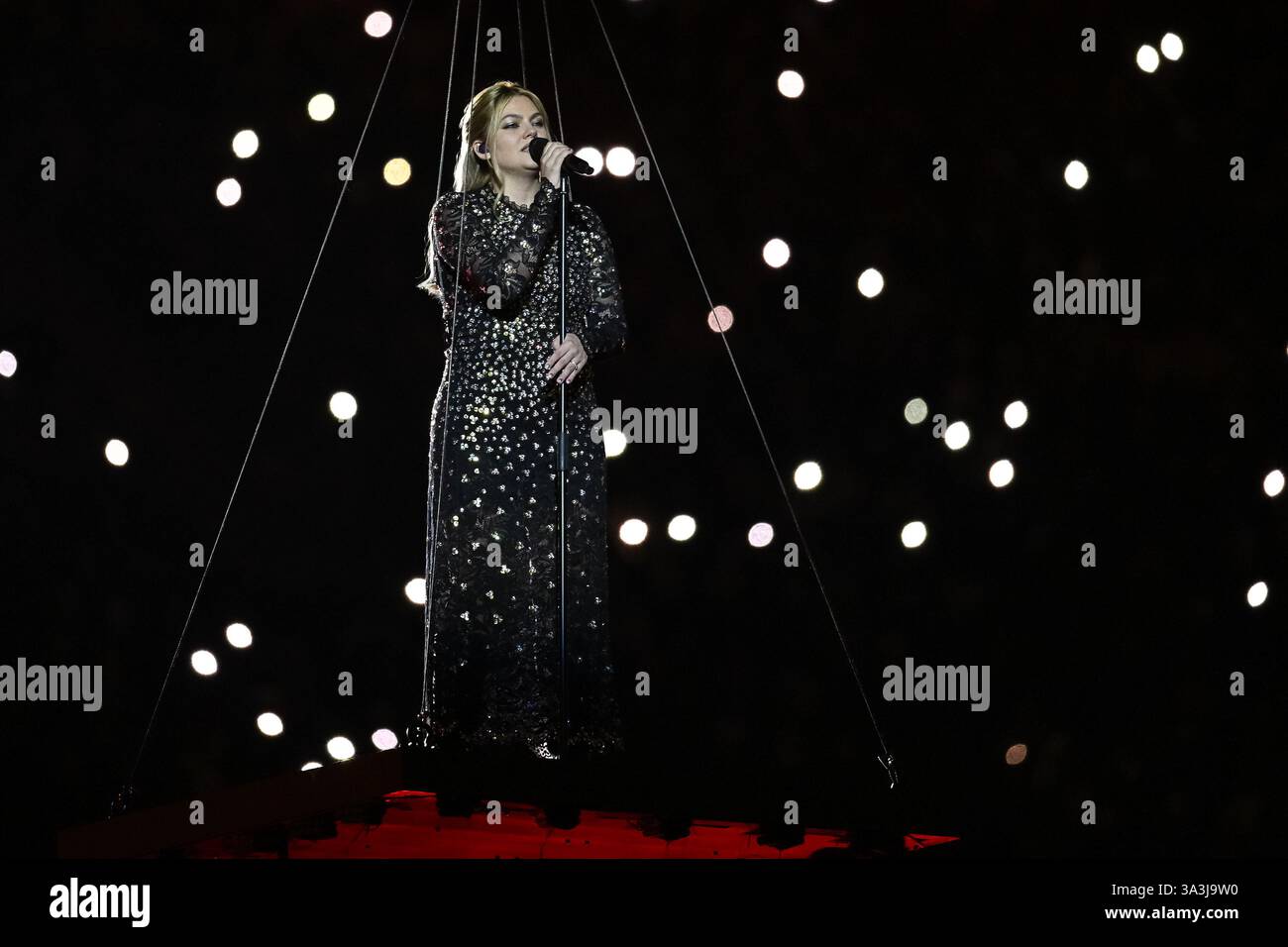Saint Denis, France. 15th Mar, 2025. French singer Louane reveals the ...