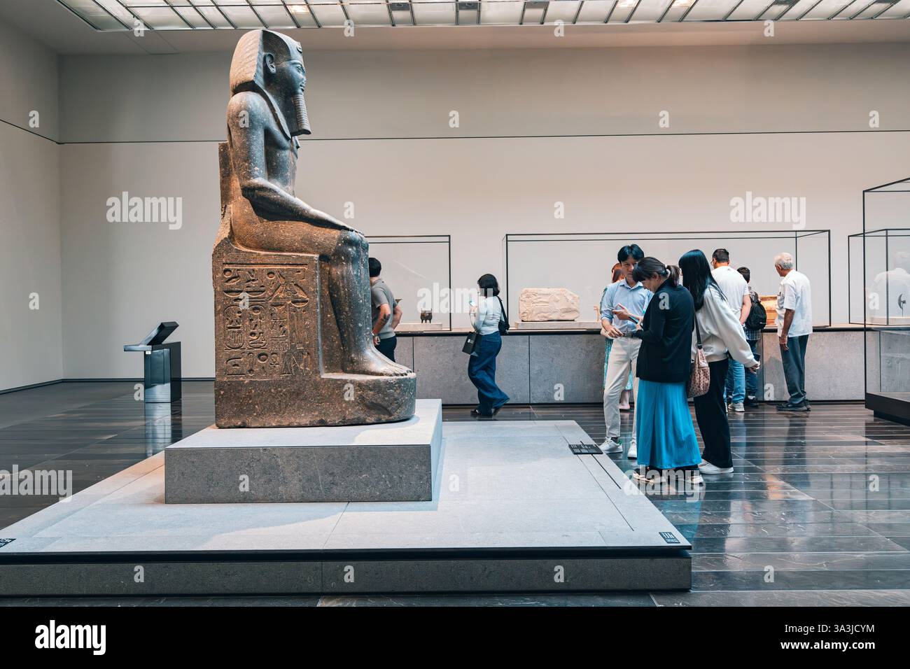 17 January 2025, Louvre museum Abu Dhabi, UAE: Majestic statue of an ...