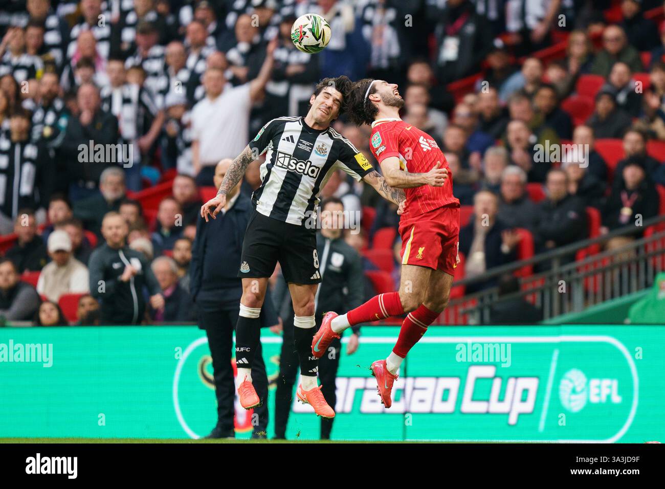London, UK. 16th Mar, 2025. Sandro Tonali of Newcastle United and ...