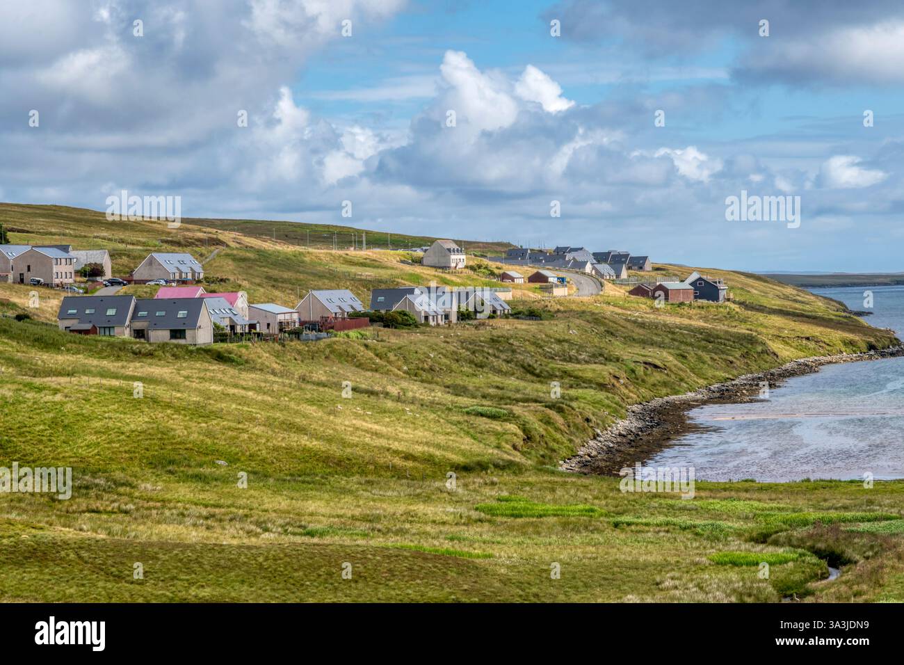 New housing at Mossbank on Shetland Mainland, near to the Sullom Voe ...