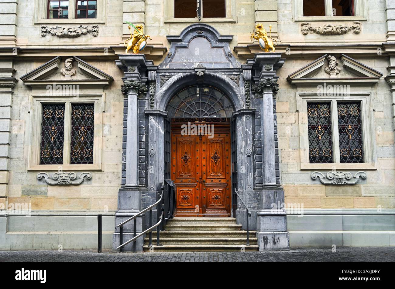 Zurich Town Hall entrance,Rathaus,Switzerland Stock Photo - Alamy