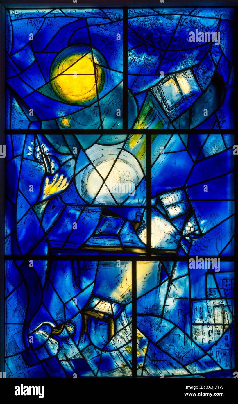 A detail from America Windows by Marc Chagall, stained glass in the Art ...