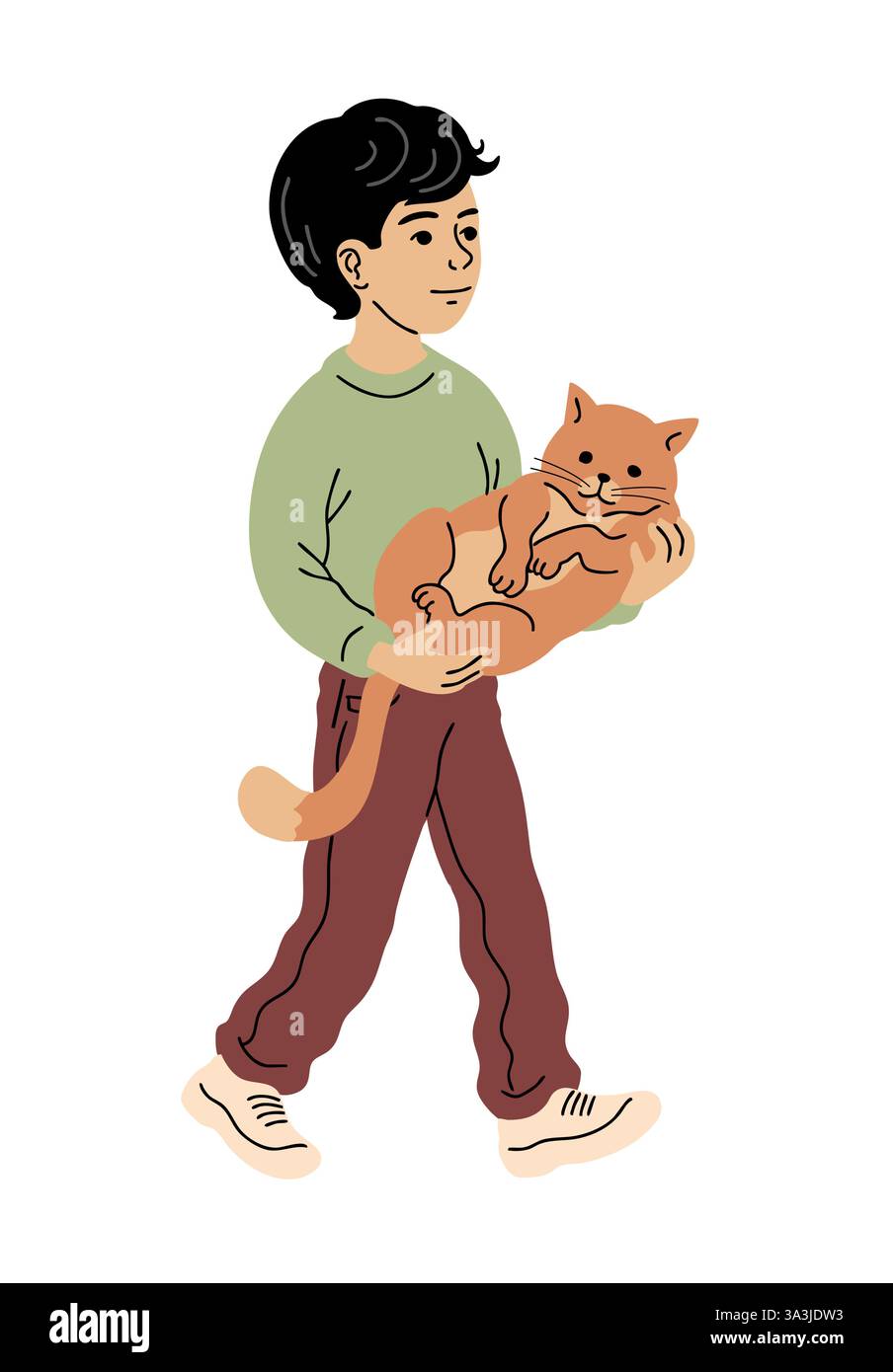 Cheerful child playing in Stock Vector Images - Alamy