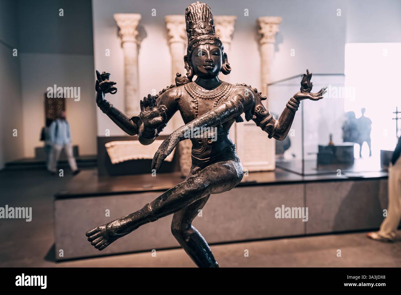 17 January 2025, Louvre museum Abu Dhabi, UAE: Close up of a bronze ...
