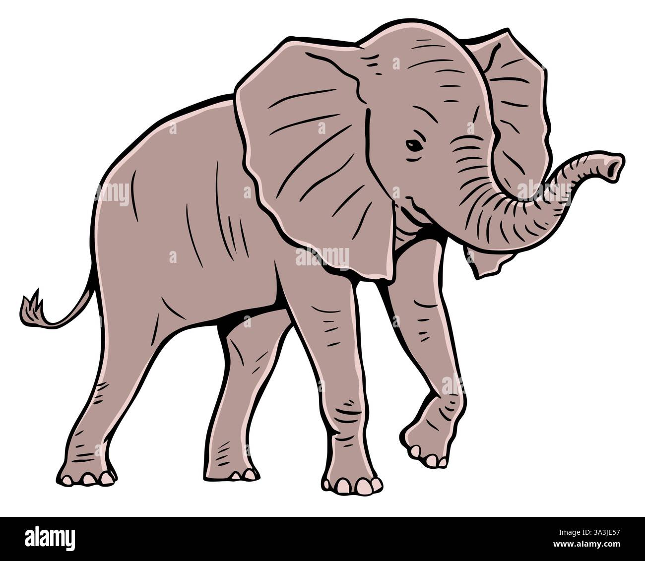 Elephant grassland Stock Vector Images - Alamy