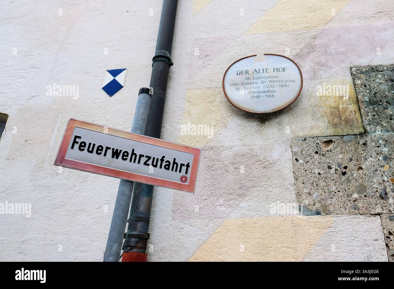 Feuerwehrzufahrt sign signaling fire department access in case of ...