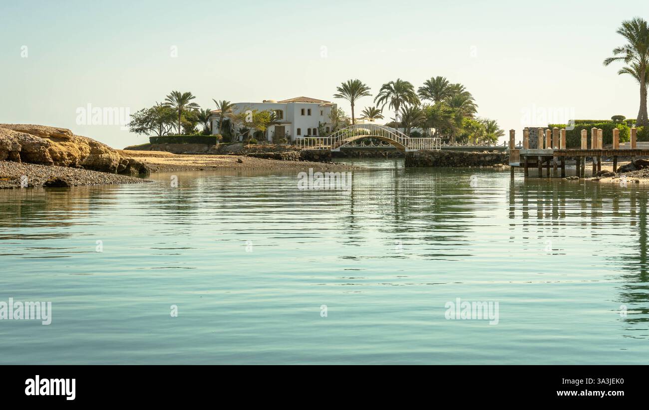 El Gouna resort on the Red Sea coast in Egypt landscape of El Gouna ...